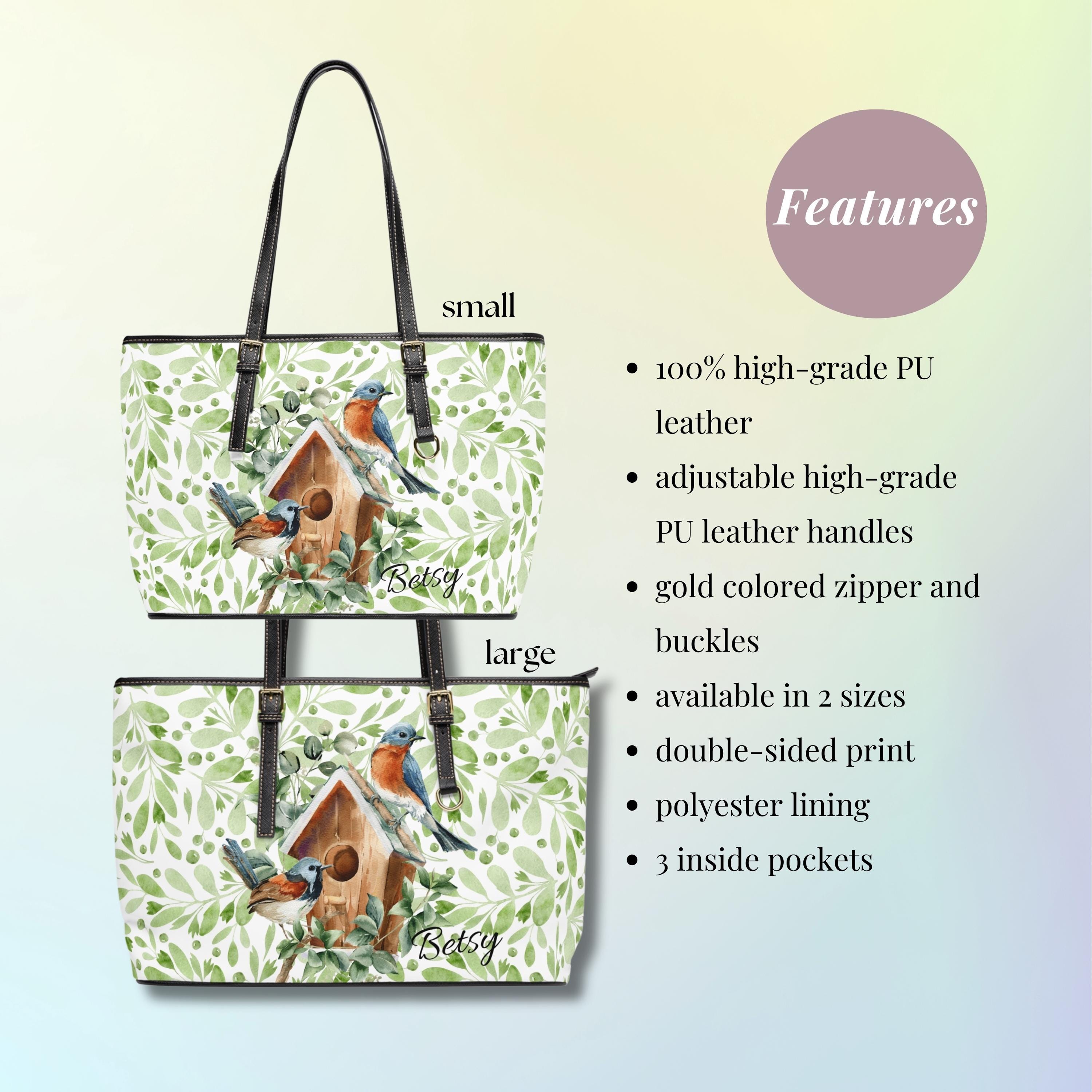 Personalized Tote Purse Shoulder Bag Faux Leather Custom Design Purse ...