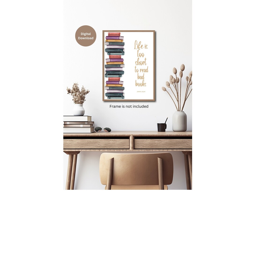 Book Lover Poster Digital Download, Printable Wall Art, Book Lover Gift ...