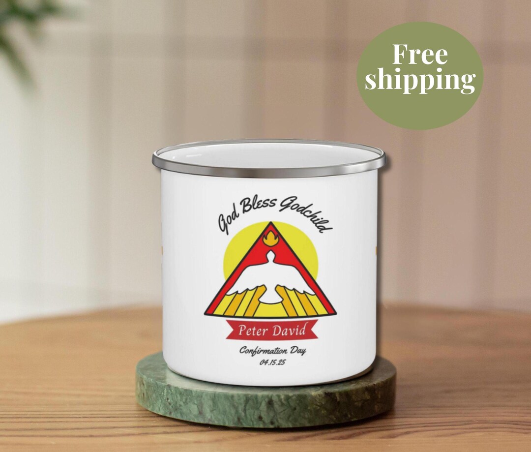 Confirmation Personalized Enamel Mug Gift for Godchild Confirmation ...