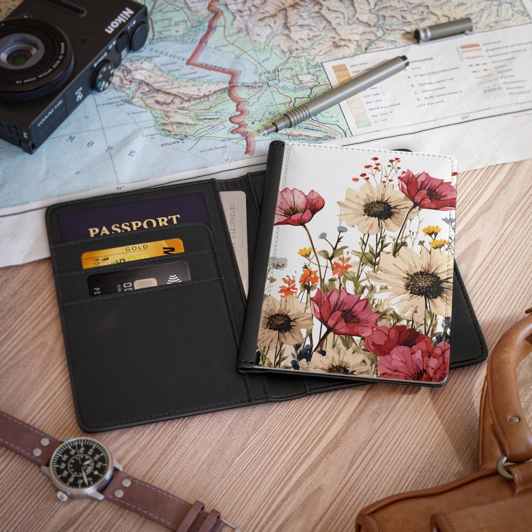 Intricate Blooms Chic Passport Cover, RFID Blocking, for US Passport ...