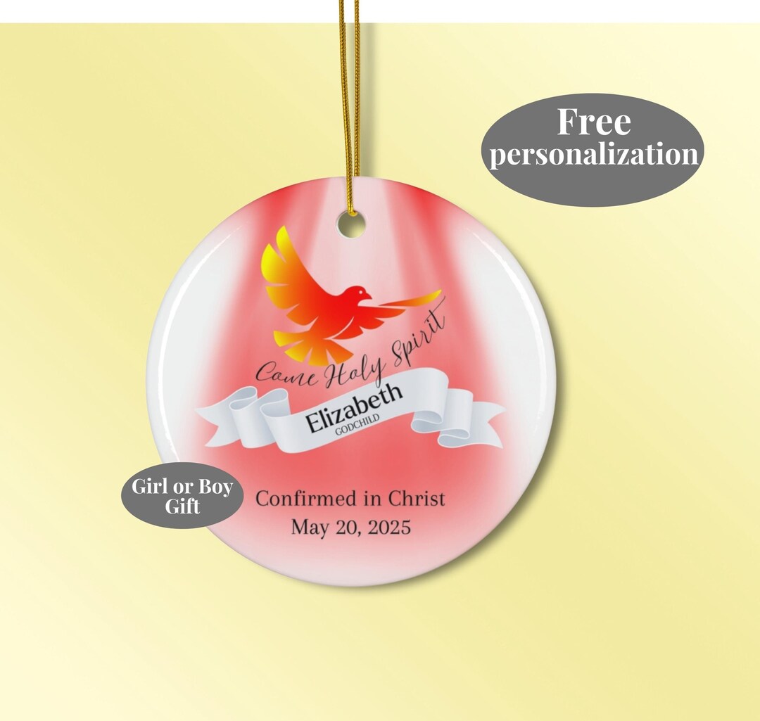 Custom Keepsake Confirmation Gift Personalized Ornament Godchild ...