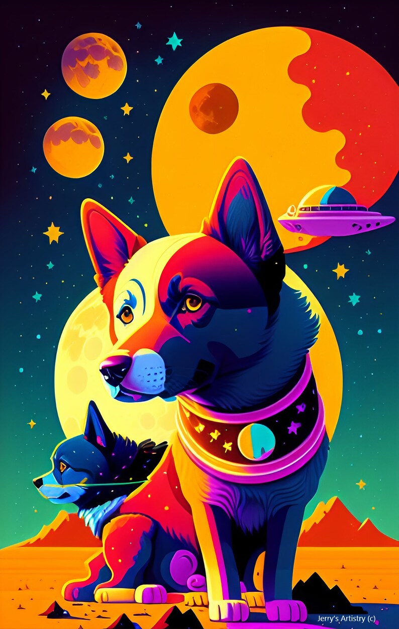 Dogs on the Moon 3 Digital Download - Etsy