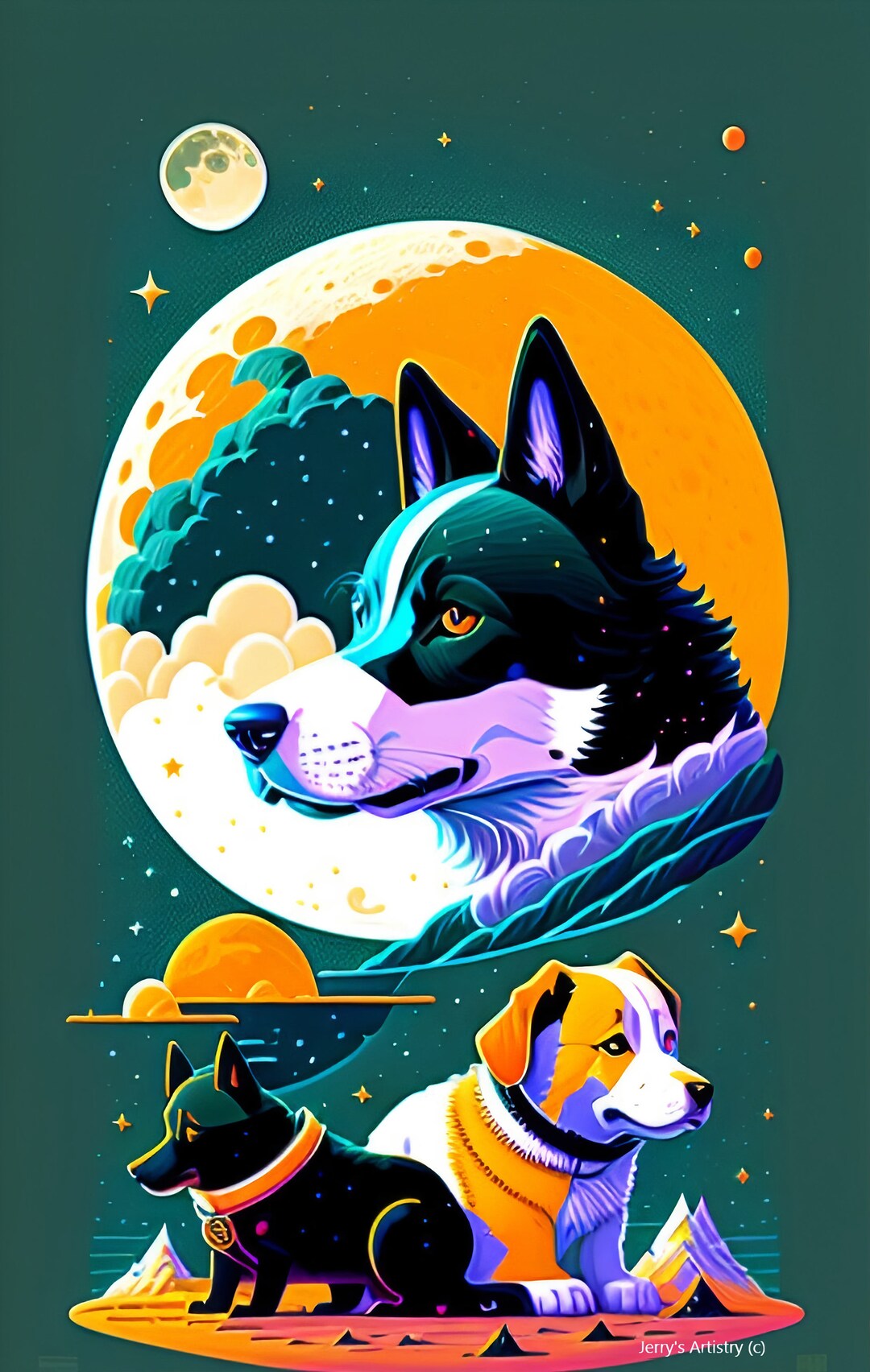 Dogs on the Moon 3 Digital Download - Etsy