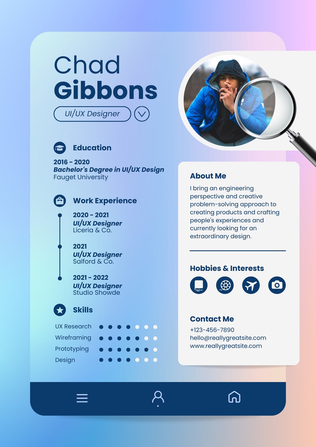 Modern Resume Template With Photo photo-enhanced CV Kit A - Etsy