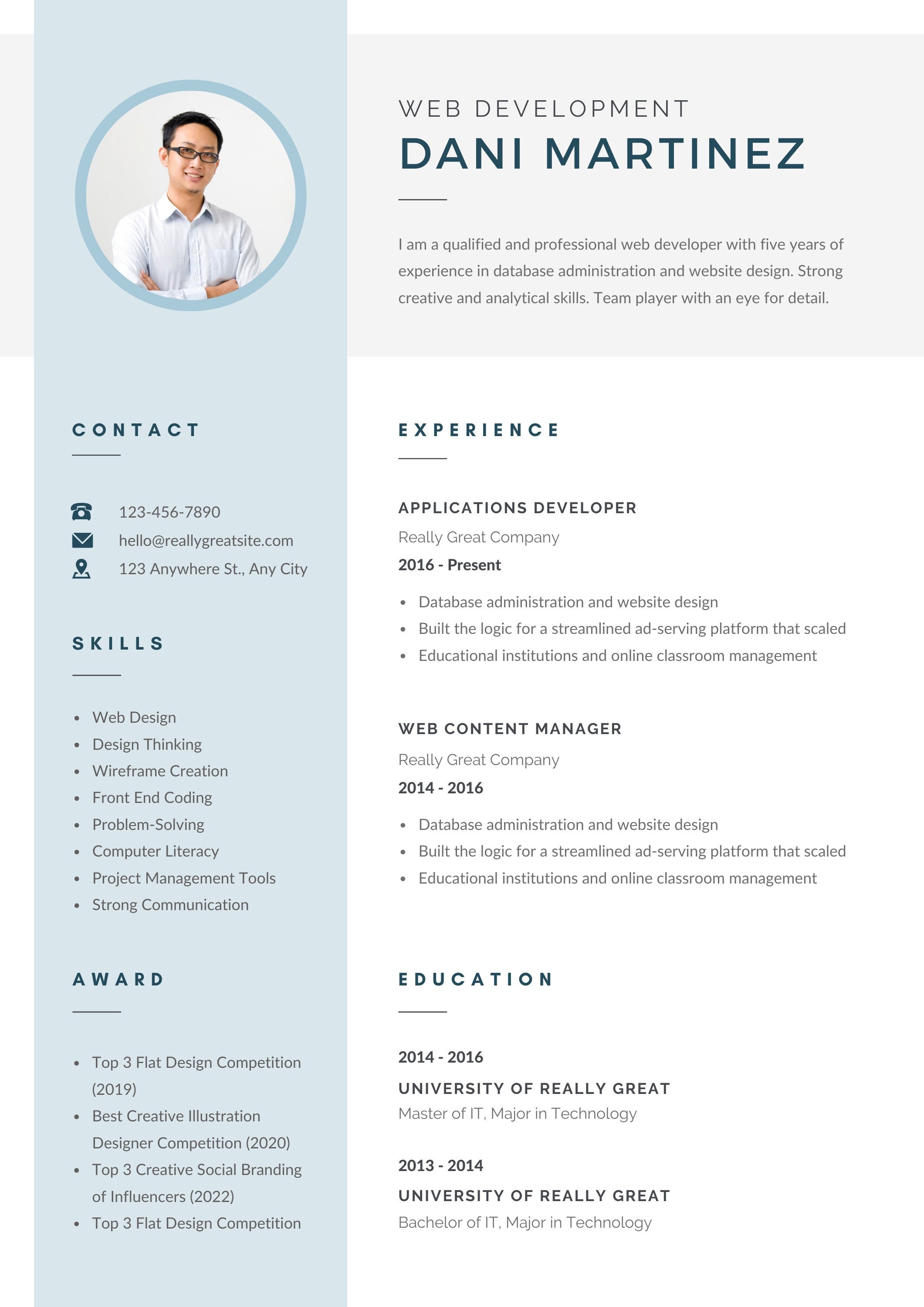 Modern Resume Template With Photo photo-enhanced CV Kit A - Etsy