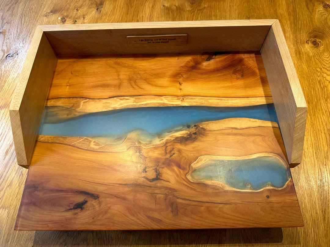 Fly Tying Station Workstation Tray in Yew and Resin - Etsy