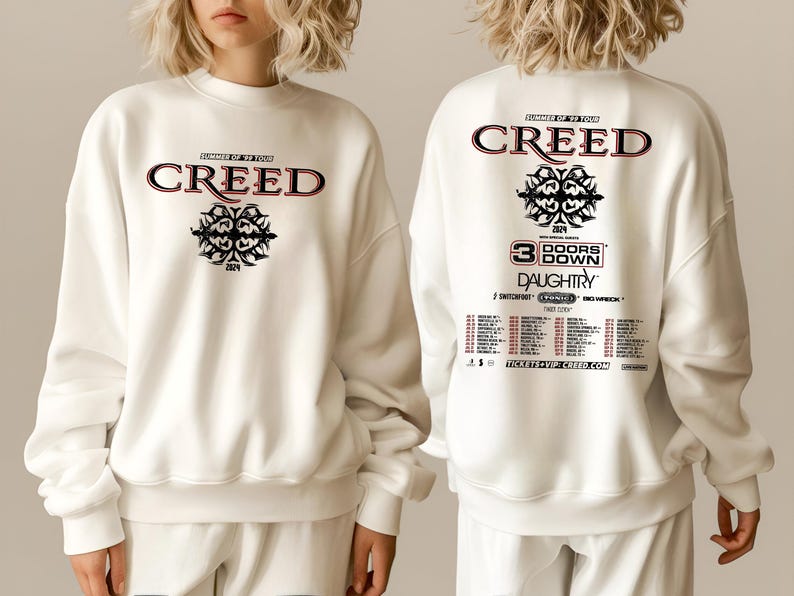 Creed Band 2024 Tour Summer of ’99 Tour Shirt, Creed 2024 Concert Merch ...