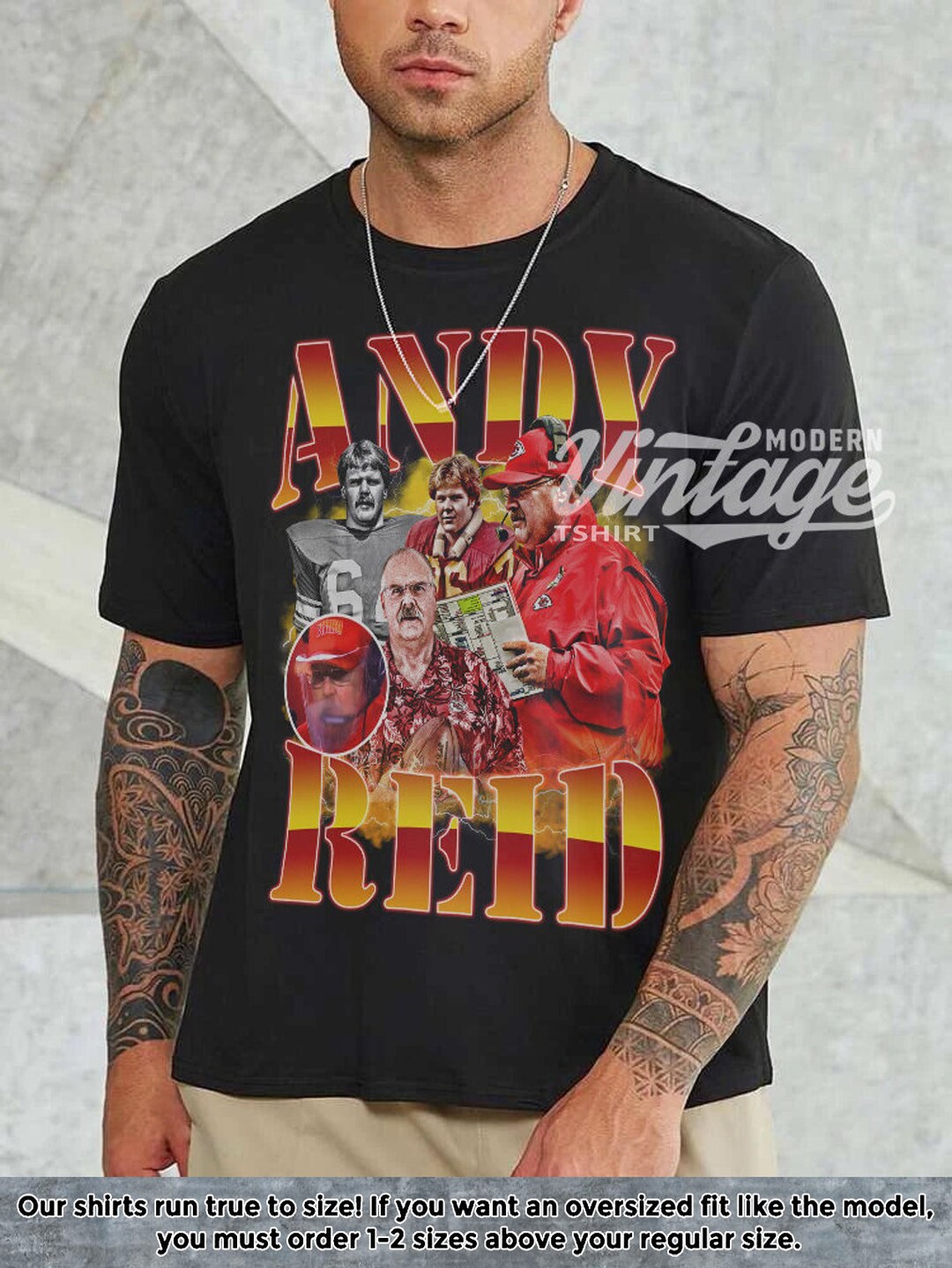 Andy Reid Shirt Football Shirt Vintage Bootleg Gift Retro - Etsy