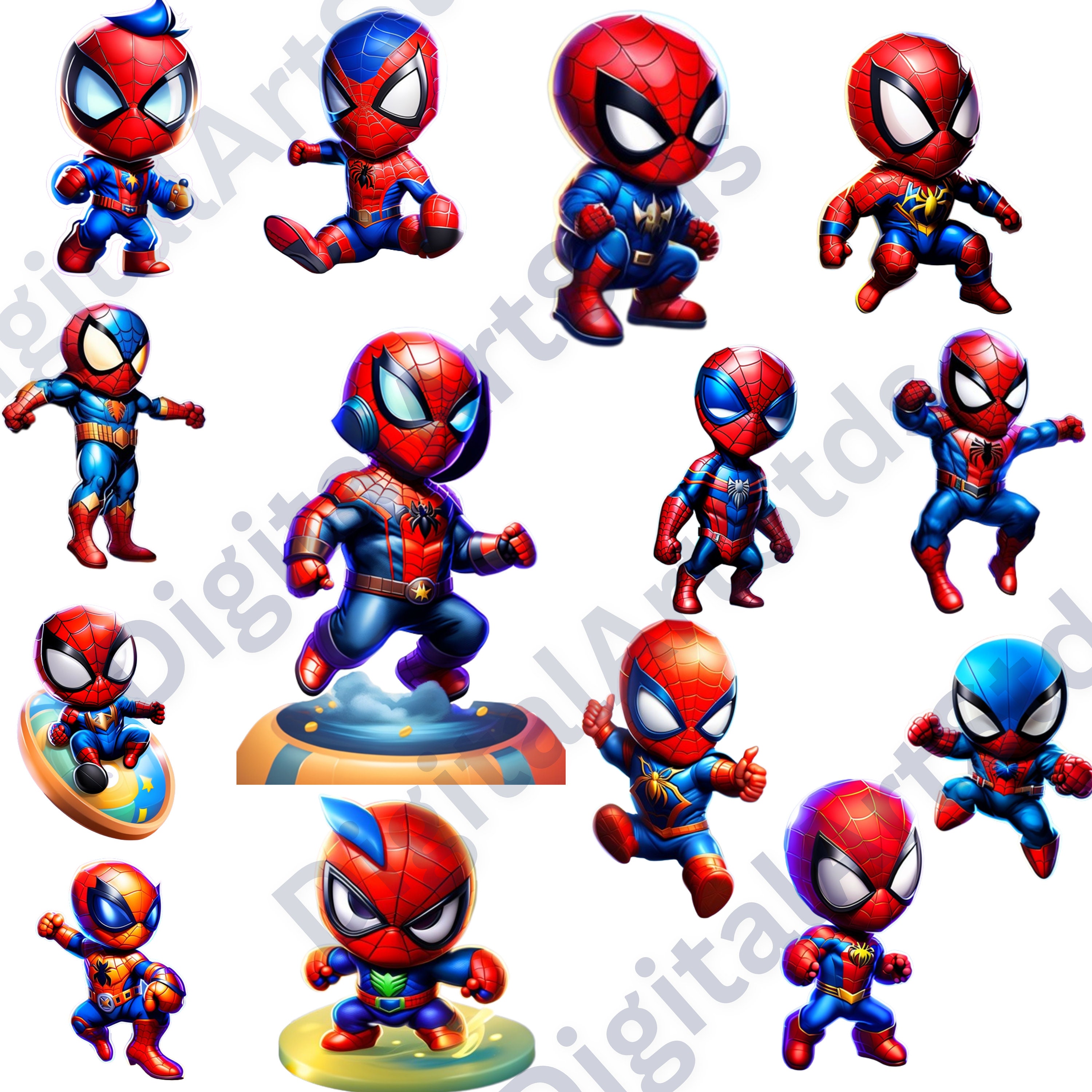 Transparent Baby Spiderman Clipart Cute Spiderman Baby - Etsy