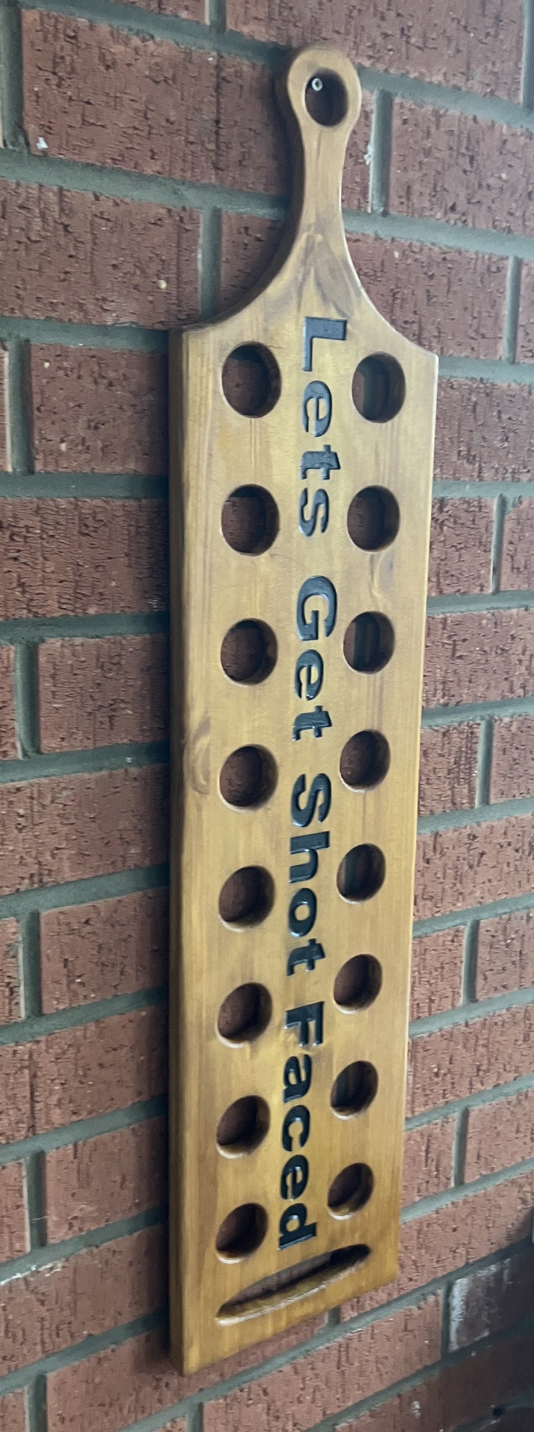 Rustic Wood Shot Glass Paddle, Engraved Bar Accessory - Etsy