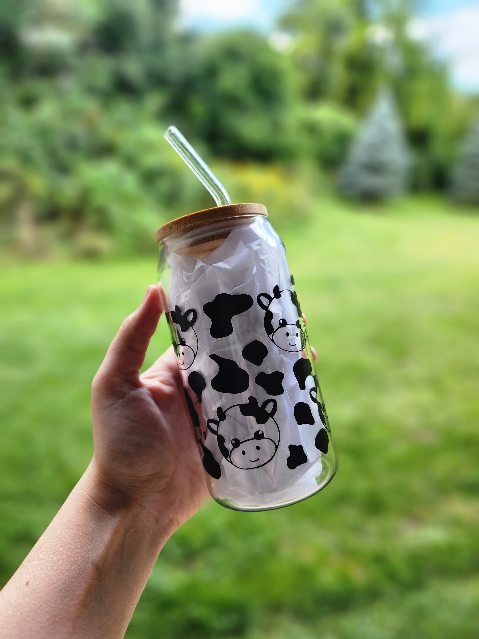 Cow Cheetah Print Farm Animals Country Farm House Dairy Farm 20 Oz ...