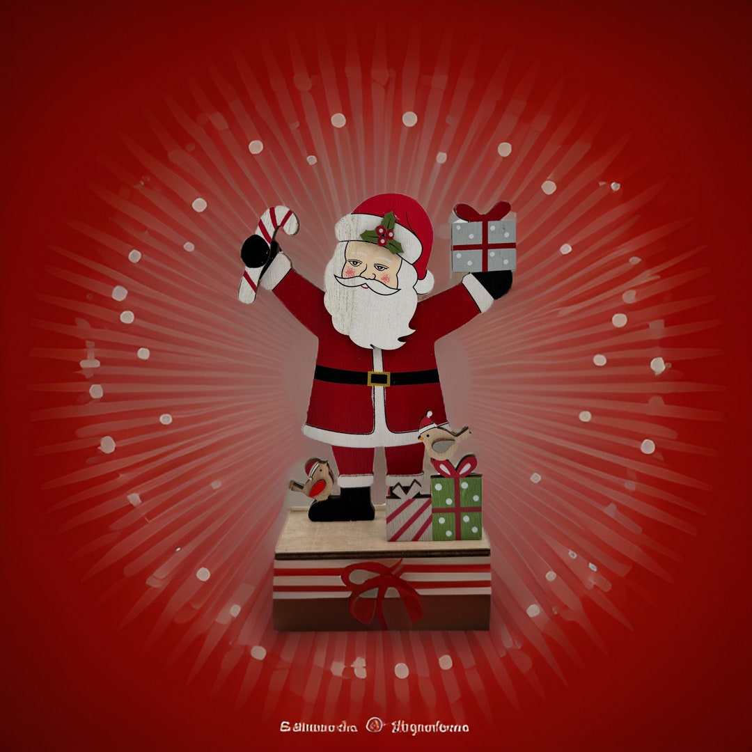Santa With Gifts Christmas Stand - Etsy