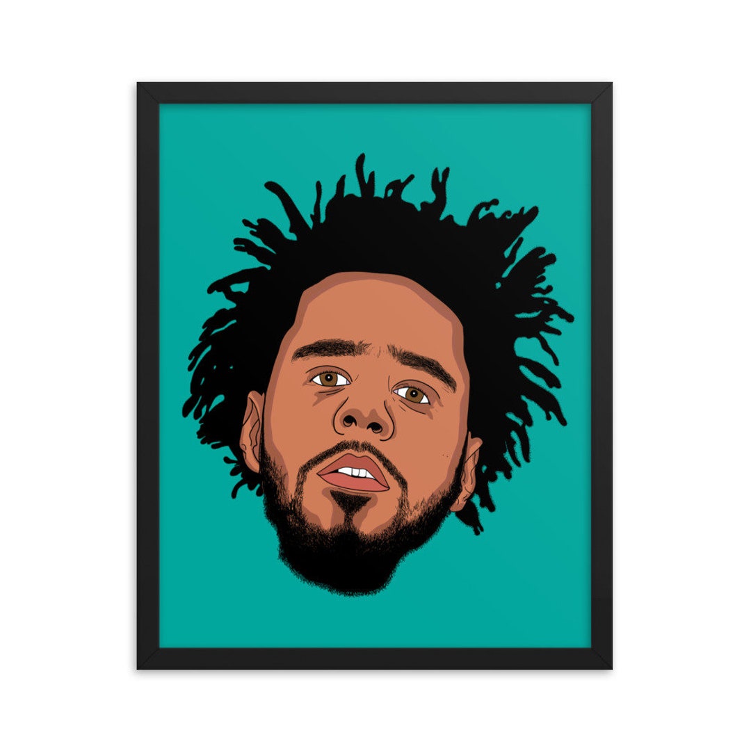 J Cole Framed Wall Decor Aesthetic Custom Poster Wall Art Music Gift ...
