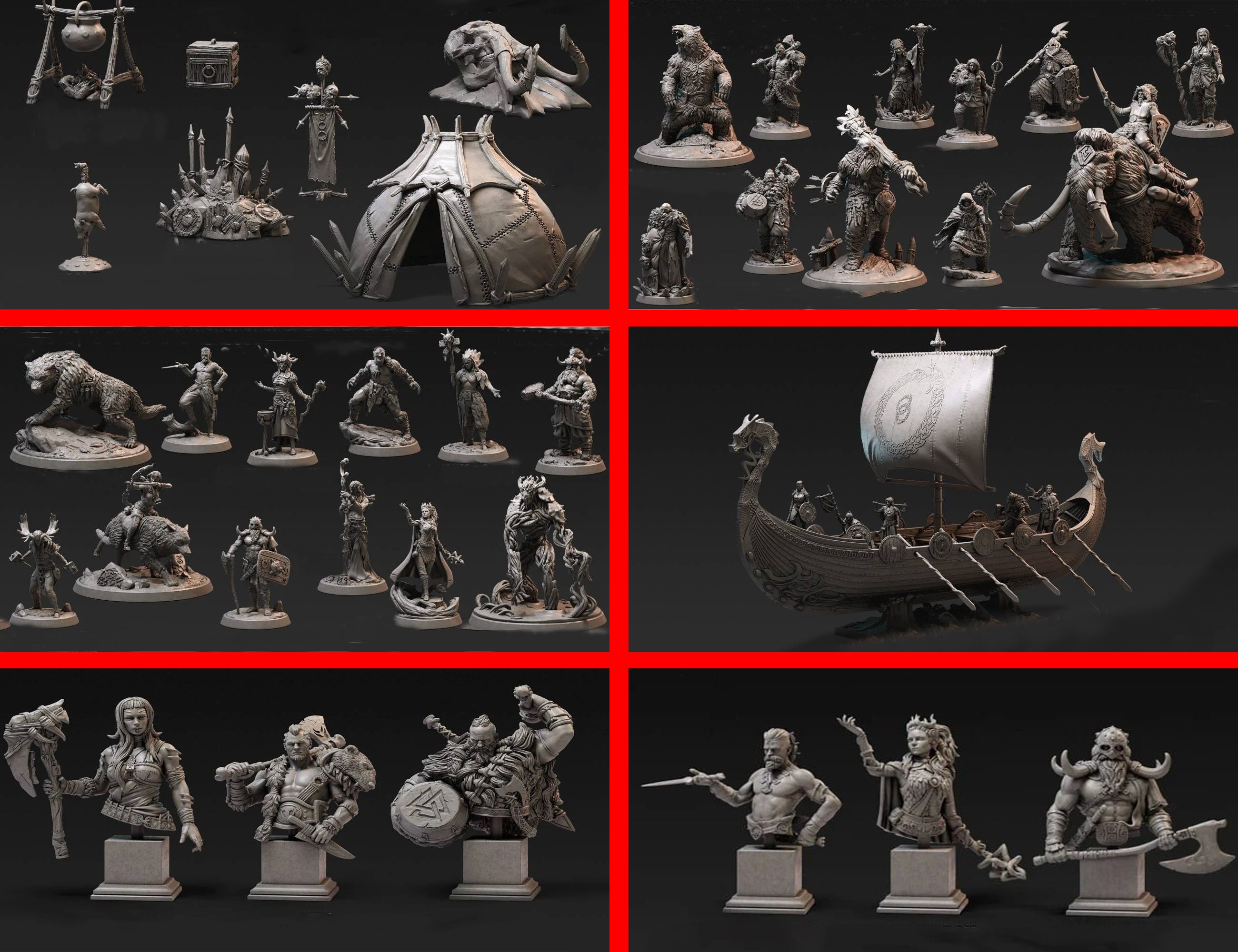 PREMİUM VİKİNG Miniatures, Tabletop Miniatures, RPG Miniatures, Dnd ...