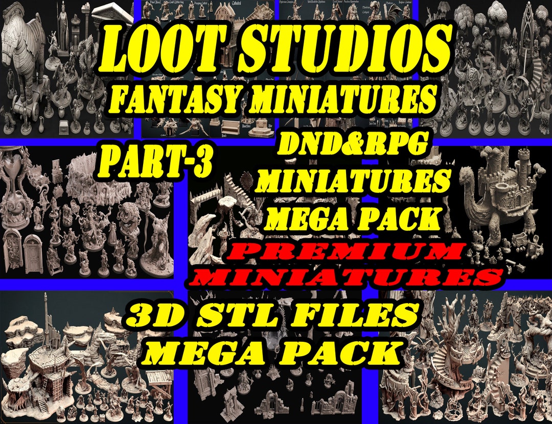 LOOT Studios Fantasy Mega STL Bundle Stl Pack Premium - Etsy