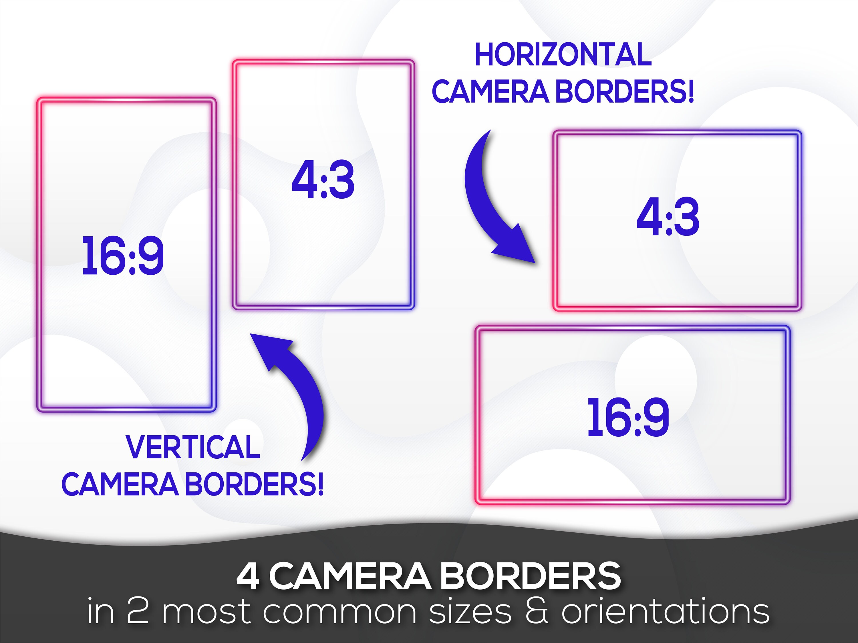 Neon Themed Stream Camera Overlay Borders Set | Twitch Stream Overlay ...