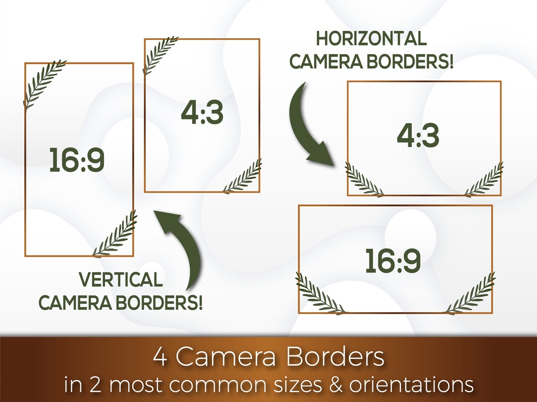 Cozy Floral Themed Camera Overlay Borders Set | Twitch Stream Overlay ...