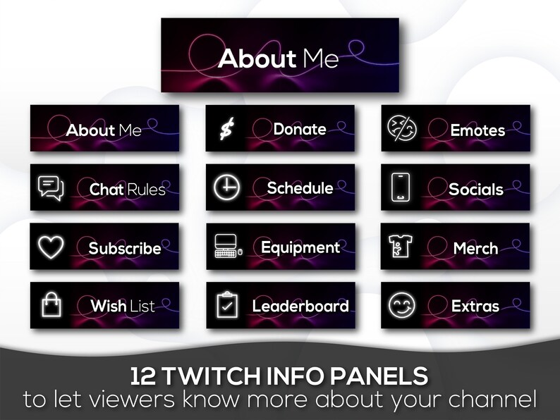 Neon Stream Overlays | Twitch Stream Overlay | Stream Overlay Package ...