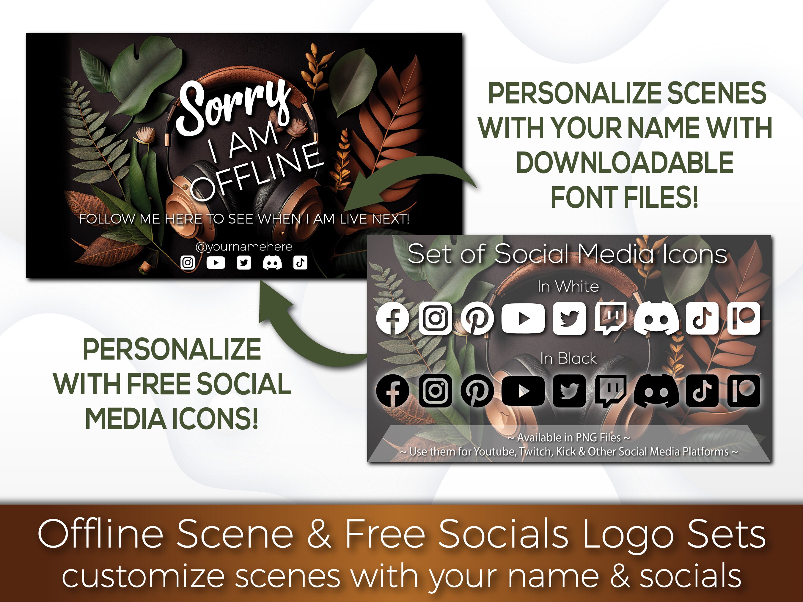 Cozy Vintage Stream Scene Overlays | Twitch Stream Overlay | Kick ...