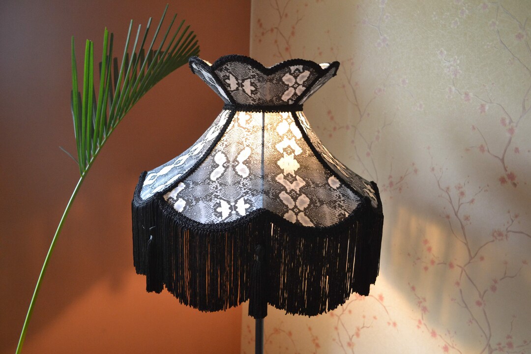 Lampshade Black White Gothic Lampshade Bedside Lampshade/table ...