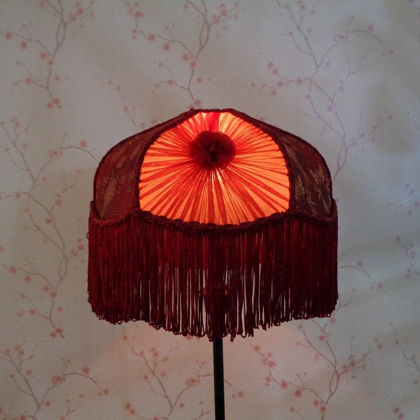 Red Fringe Floor Lamp - Etsy