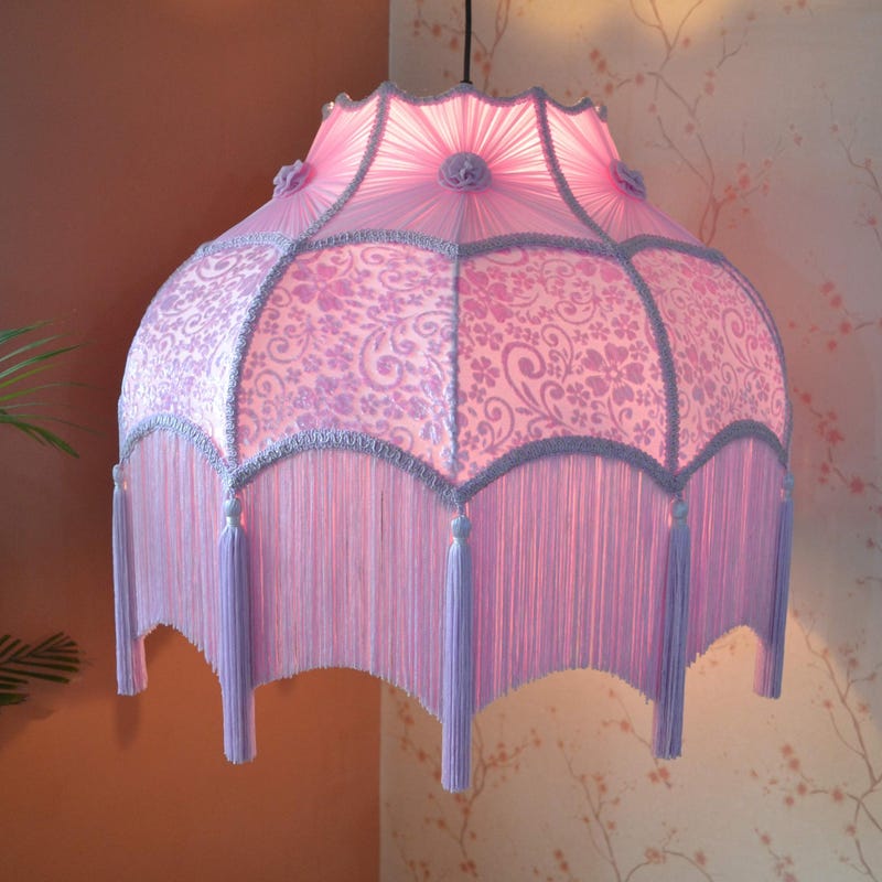 Purple Pendant Lampshade - Etsy