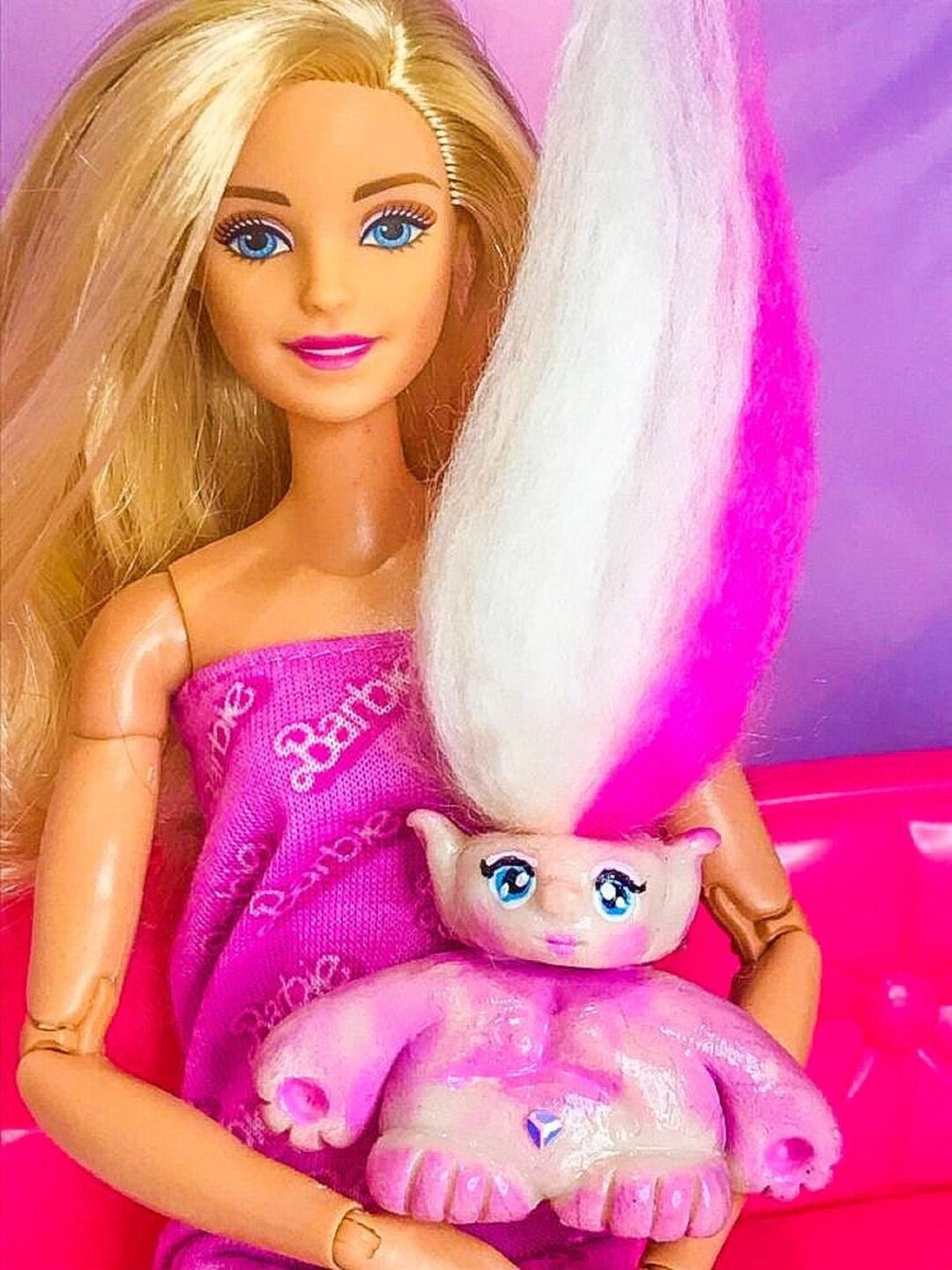 Polymer Clay Barbie Troll Figurine - Etsy