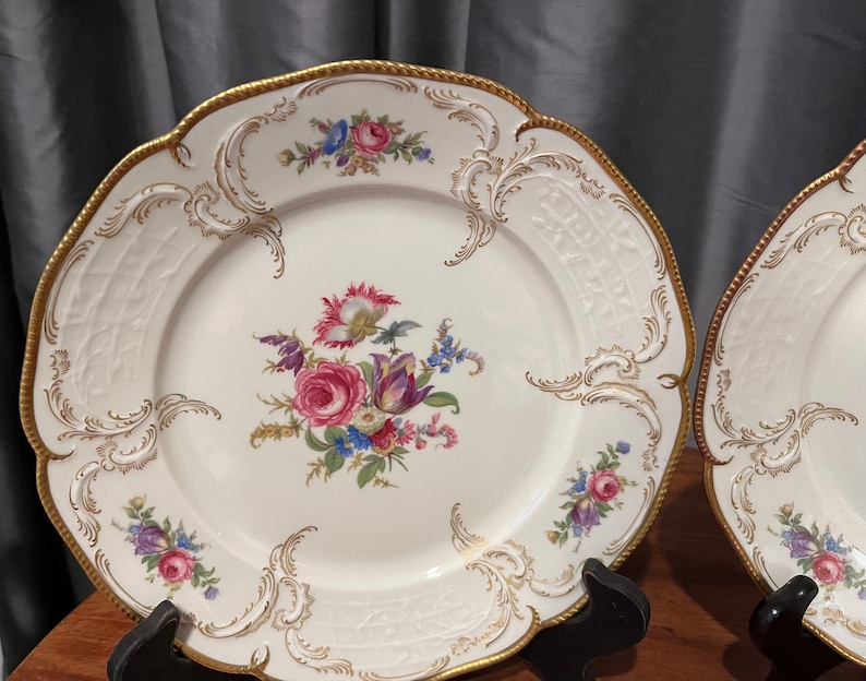 Vintage Rosenthal Sanssouci Ivory Plate: Diplomat Series Floral Design ...