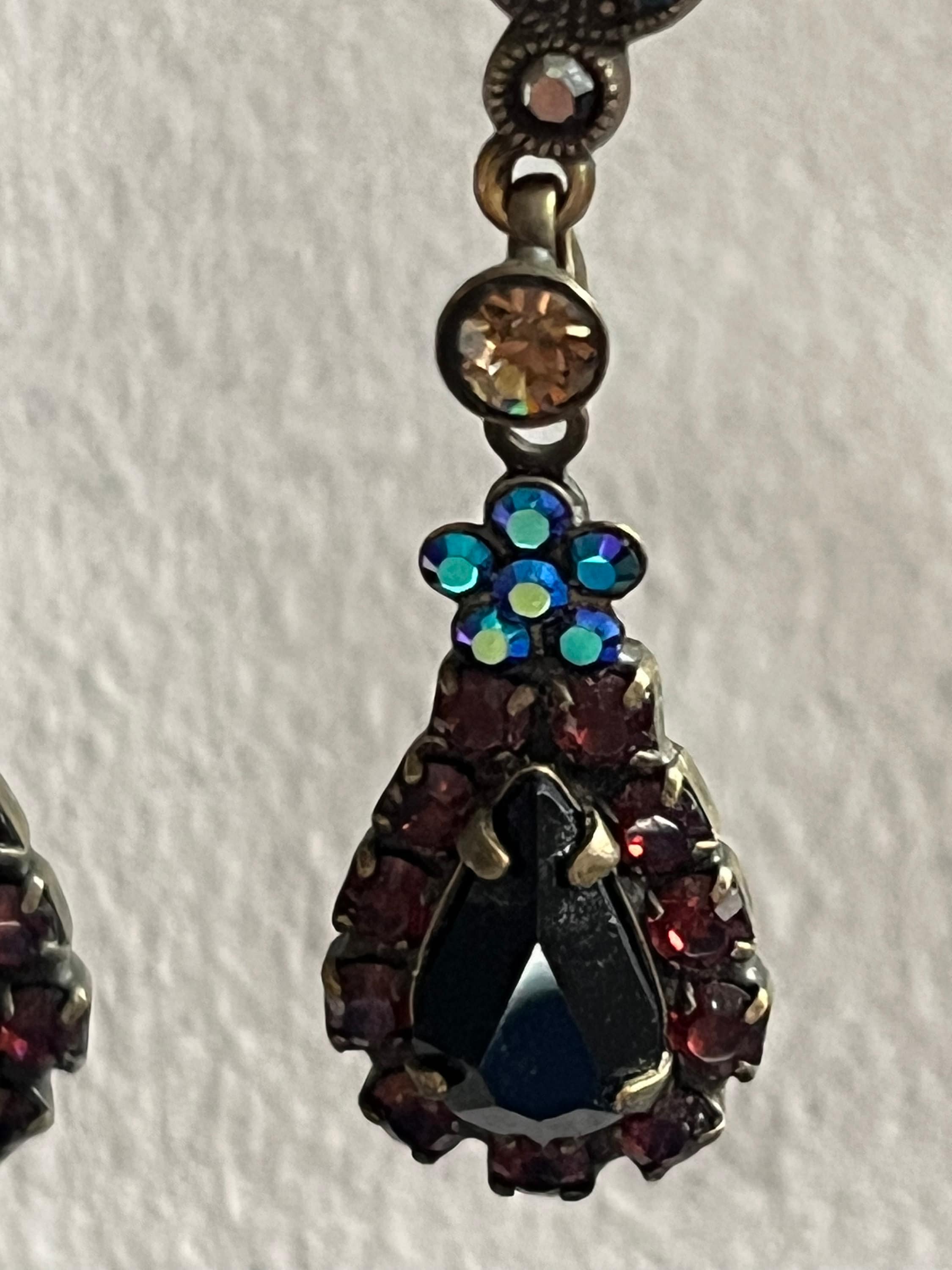 Beautiful Vintage Sorrelli Crystal Earrings With Original Large Backs ...