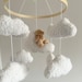 TEDDY’S DREAM Cot Mobile, Boucle Cot Mobile, Cloud Mobile, Neutral ...