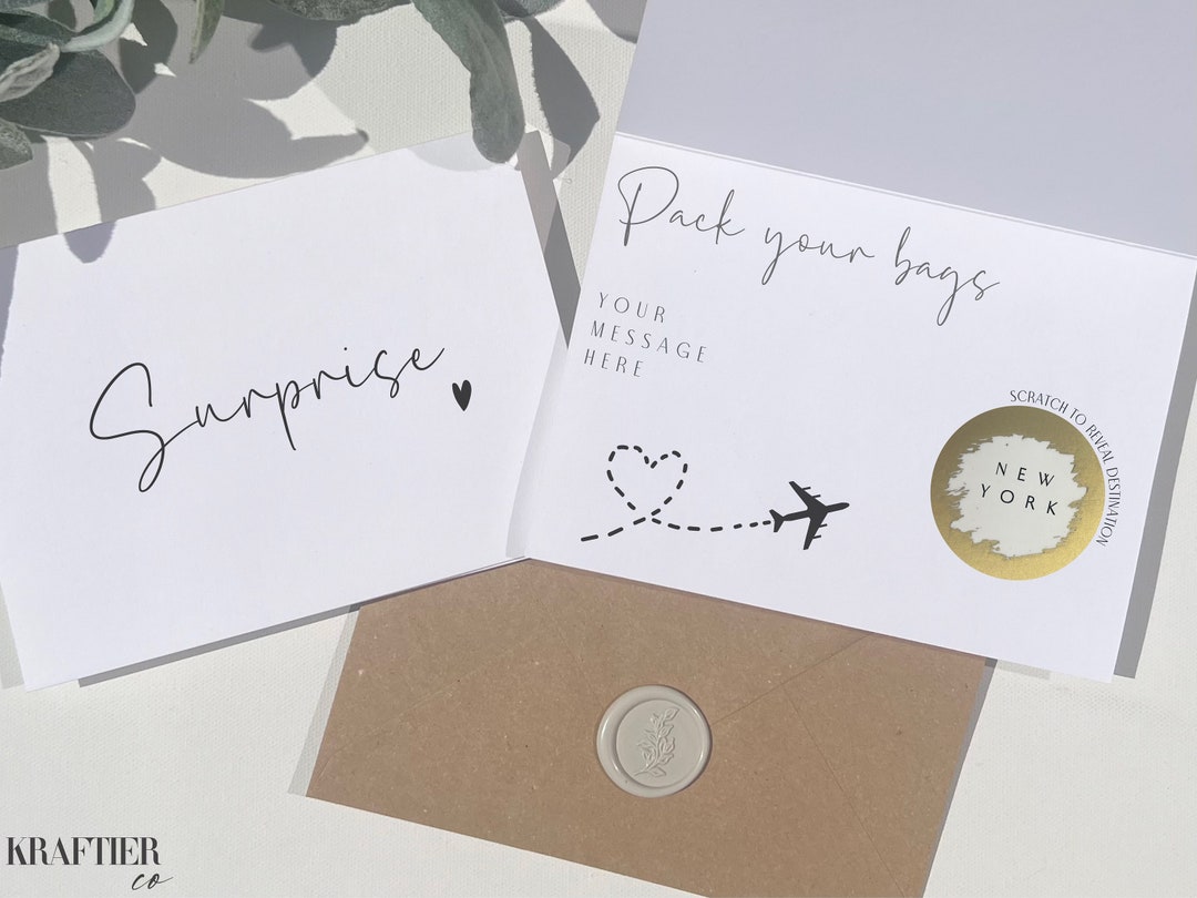 Surprise Holiday Scratch Card | Personalised Cards | Scratch and Reveal ...