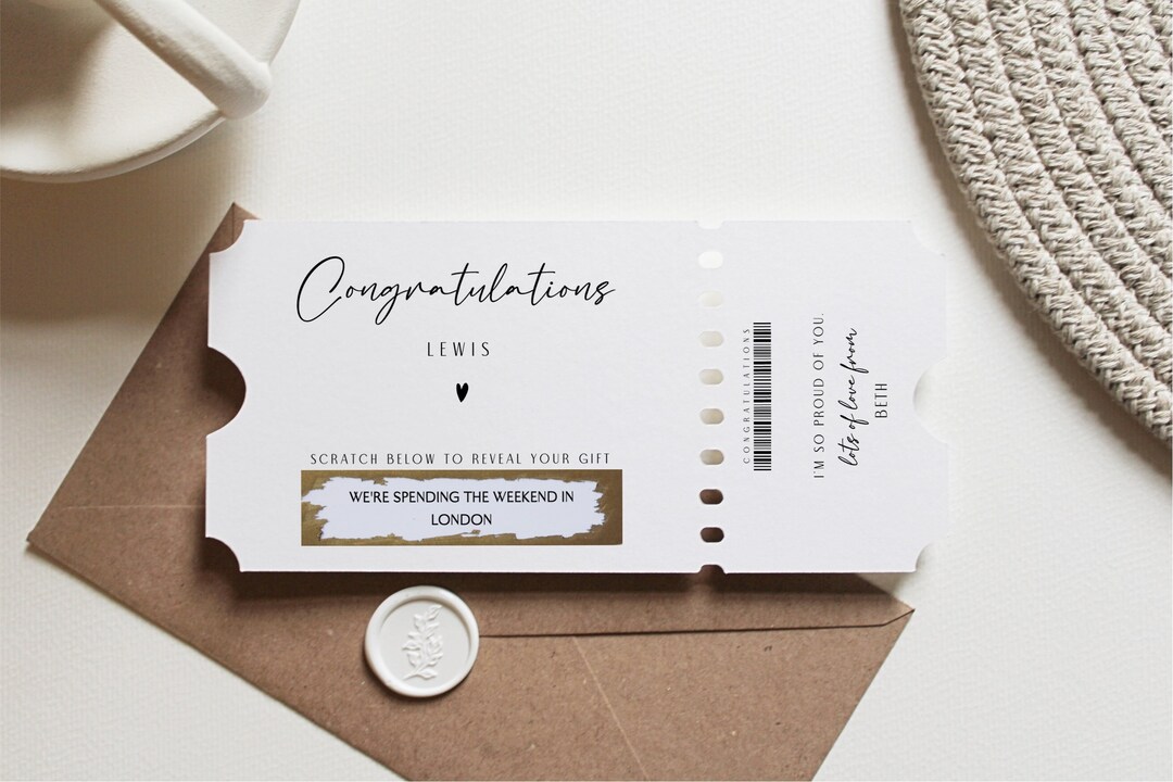 Gift Ticket | Congratulations | Scratch and Reveal | Congratulations ...