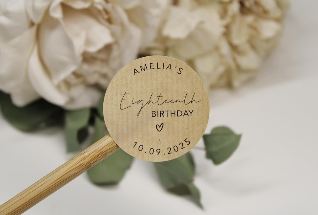 Personalised Birthday Stickers | Custom Name, Age & Date Stickers ...
