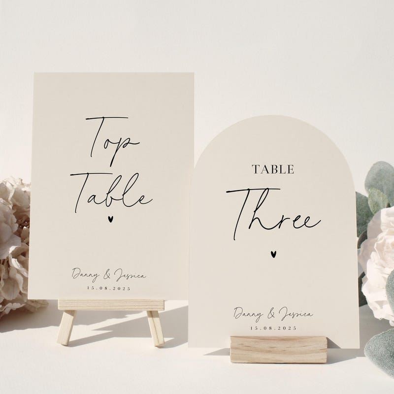 Table Name Signs - Etsy UK