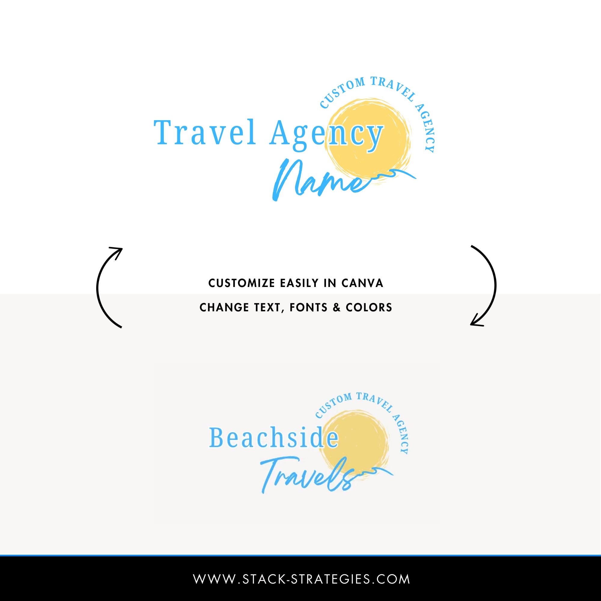 Travel Agent Logo Design Canva Customizable Travel Logos Travel Agency ...