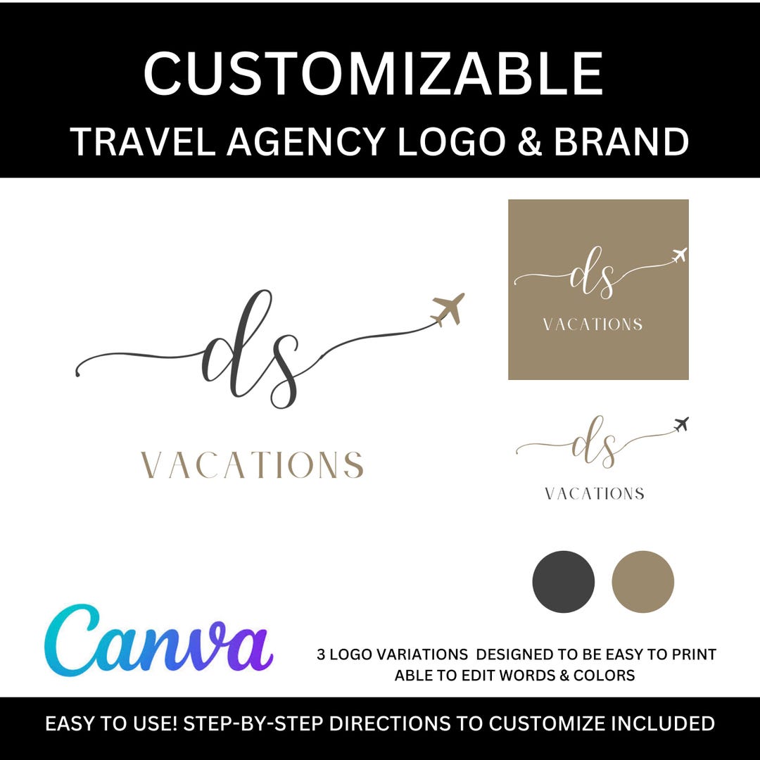 Travel Agent Logo Design Canva Customizable Travel Globe Logos Travel ...