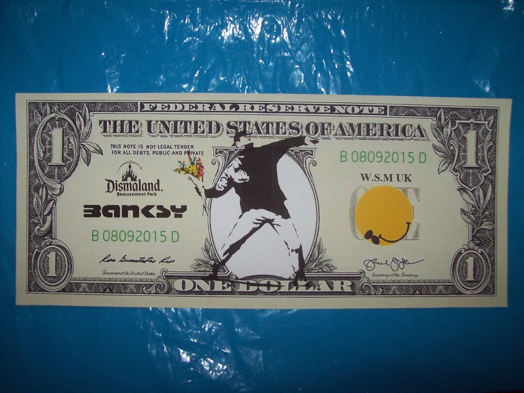 Dismal Dollar Canvas Currency Note Banksy Dismaland - Etsy