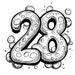 Bubbly Numbers Coloring Page Fun Coloring Pages for Kids Digital ...