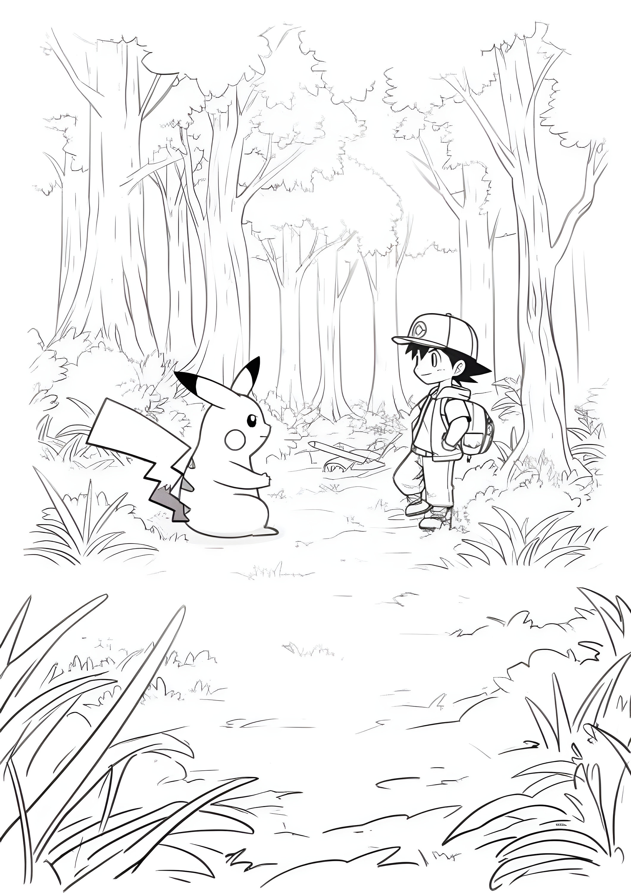 10 Page Pikachu Coloring Book for Kids Fun Pokemon Coloring Pages ...