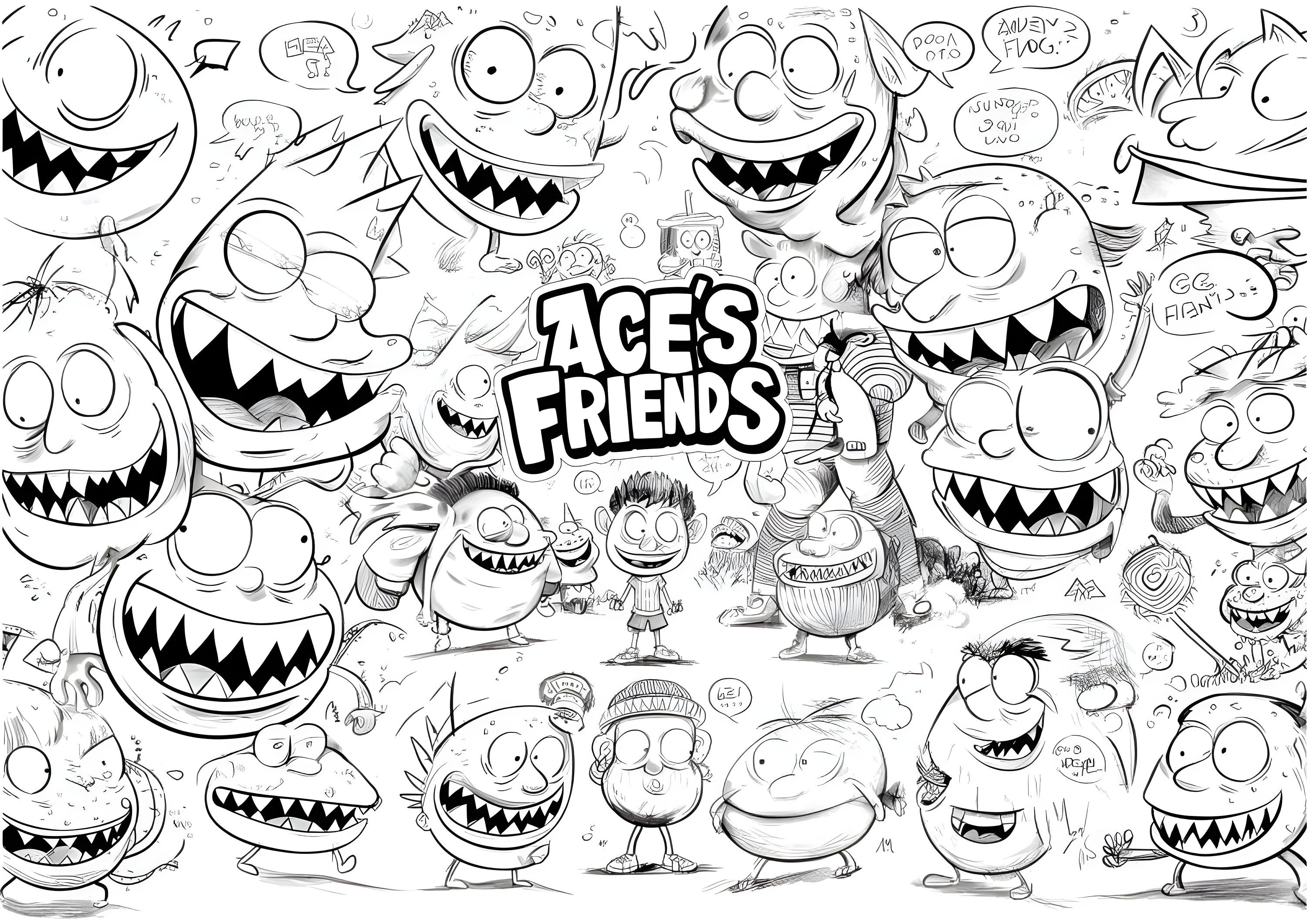 Fun Monsters Coloring Book Coloring Pages for Kids Digital Download ...