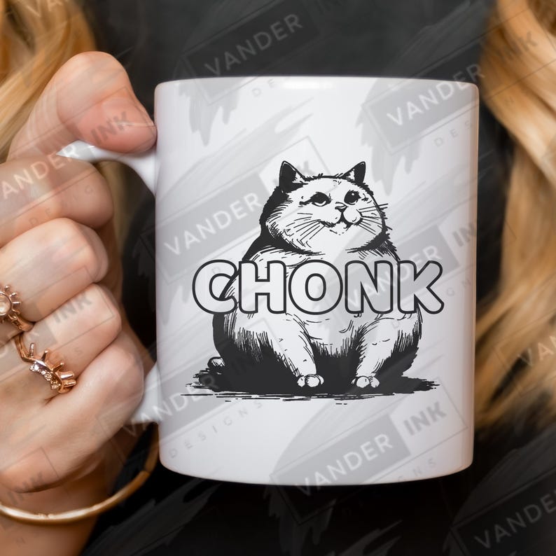 Chonk Cat SVG PNG Funny Big Fat Obese Aw Lawd He Comin Chonky Kitty ...