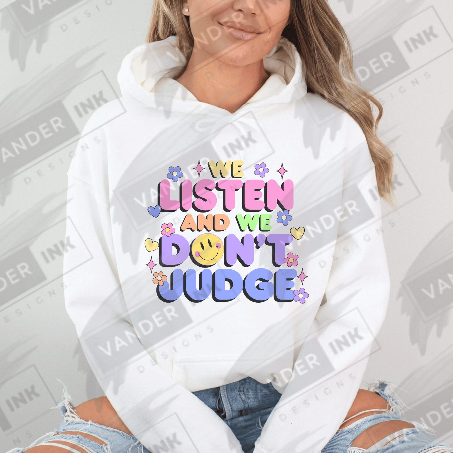 We Listen and We Don't Judge PNG SVG Digital Download Funny Trending Popular Positive Quote - Etsy