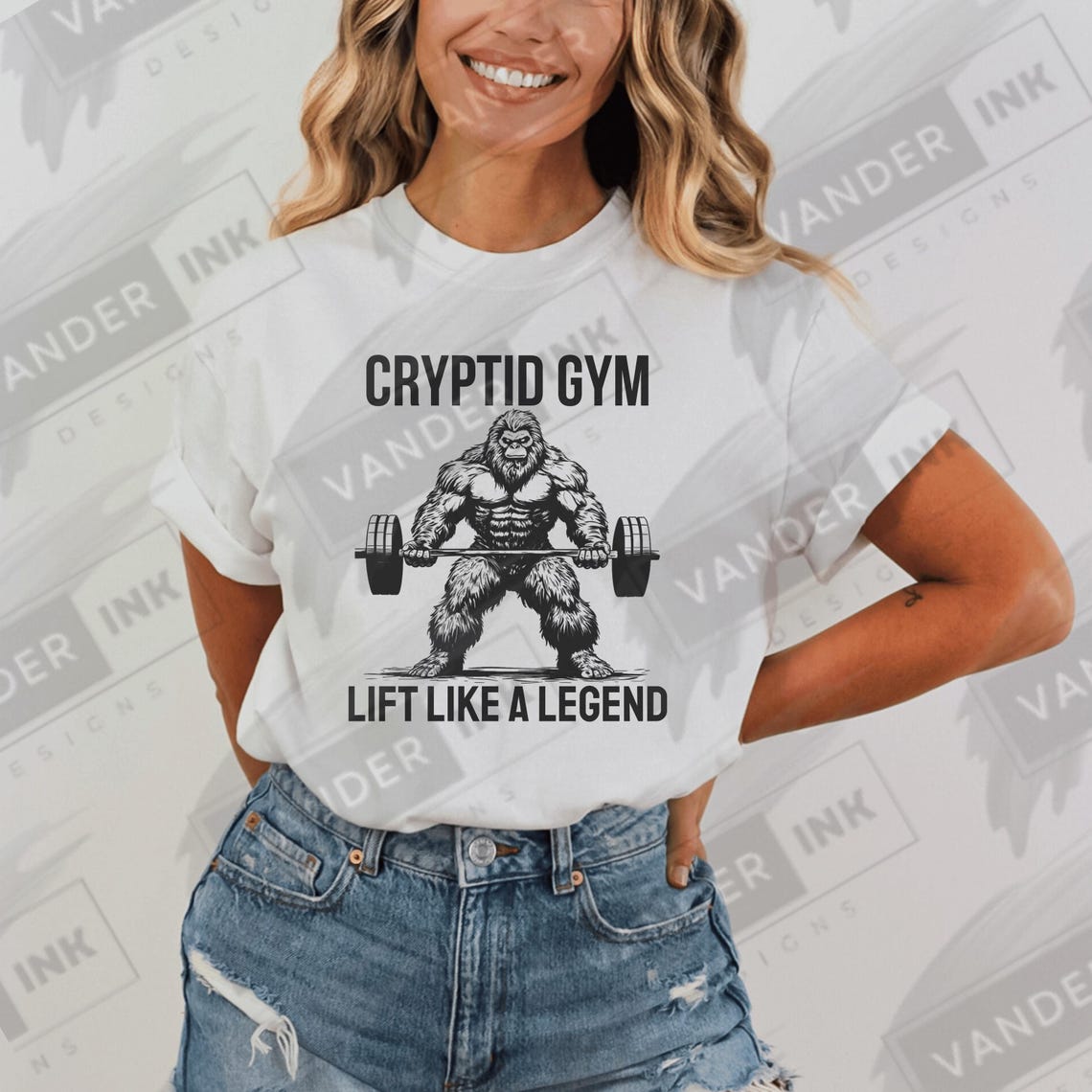 Bigfoot Sasquatch Cryptid Gym Lift Like A Legend SVG PNG Digital ...
