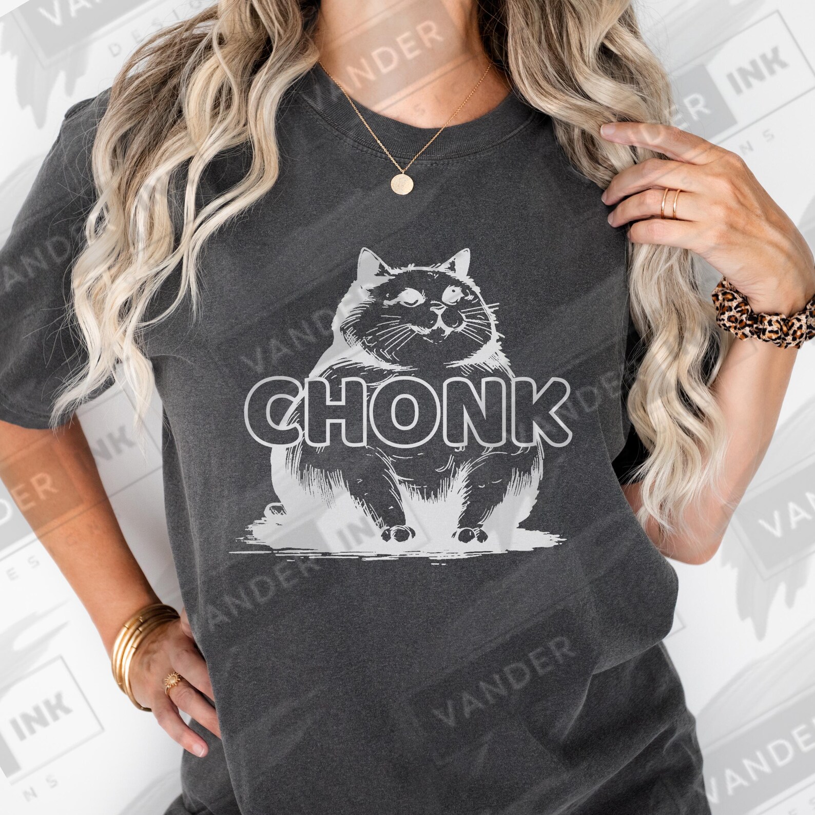 Chonk Cat SVG PNG Funny Big Fat Obese Aw Lawd He Comin Chonky Kitty ...
