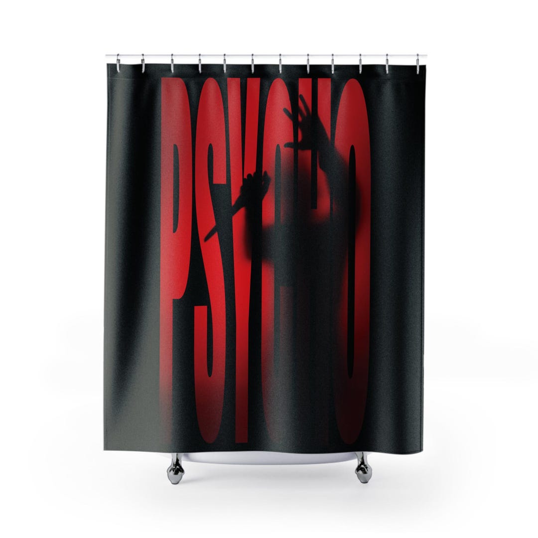 Vintage Psycho Scary Horror Halloween Movie Lover Gift Shower Curtain ...