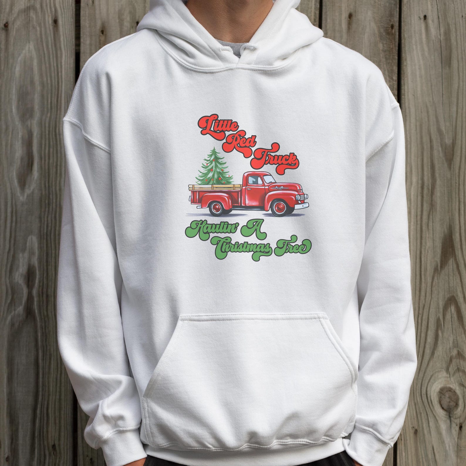 Little Red Truck Haulin' A Christmas Tree SVG PNG Design Funny ...