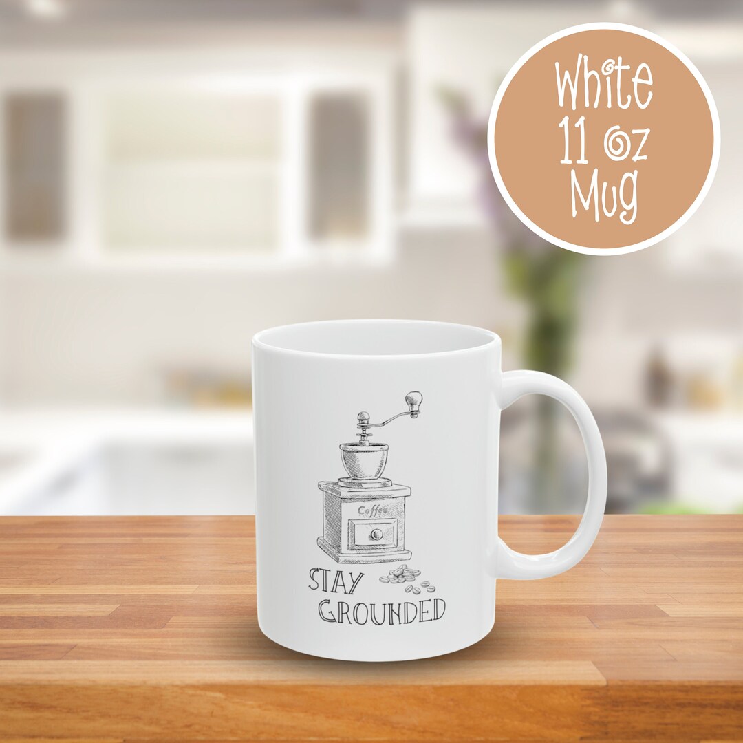 Pilot Mug Stay Grounded Coffee Antique Coffee Grinder Funny Enlisted ...