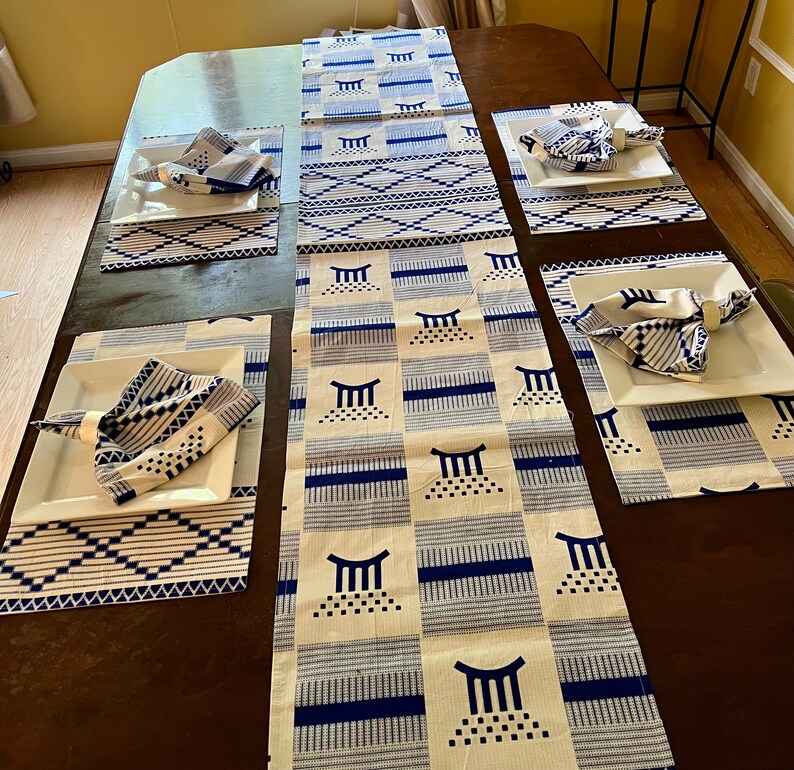 African Print Table Runner Set Gift Hostess Settabletop Set - Etsy
