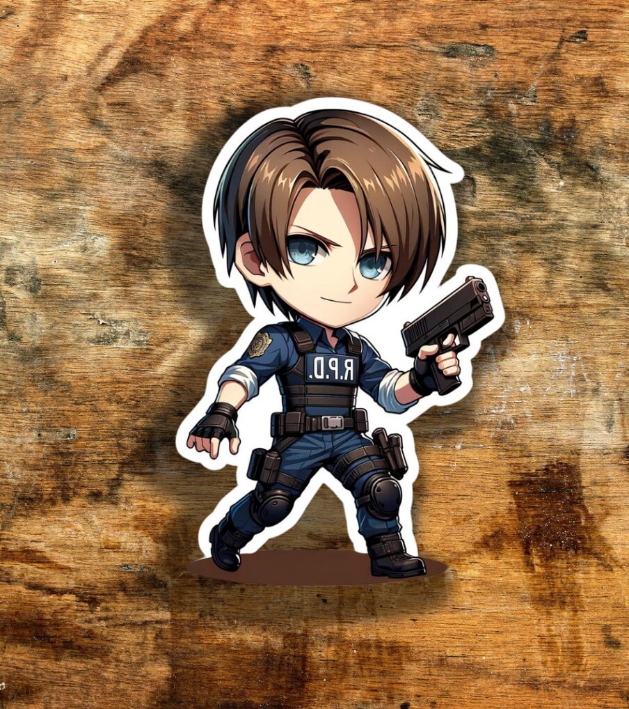 Resident Evil Inspired Chibi Sticker: Horror Gamer Decal for Laptops ...