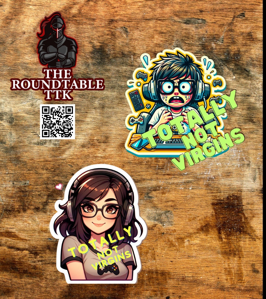TTK Totally Not Virgins Sticker Pack Gamer Decal for Laptops ...